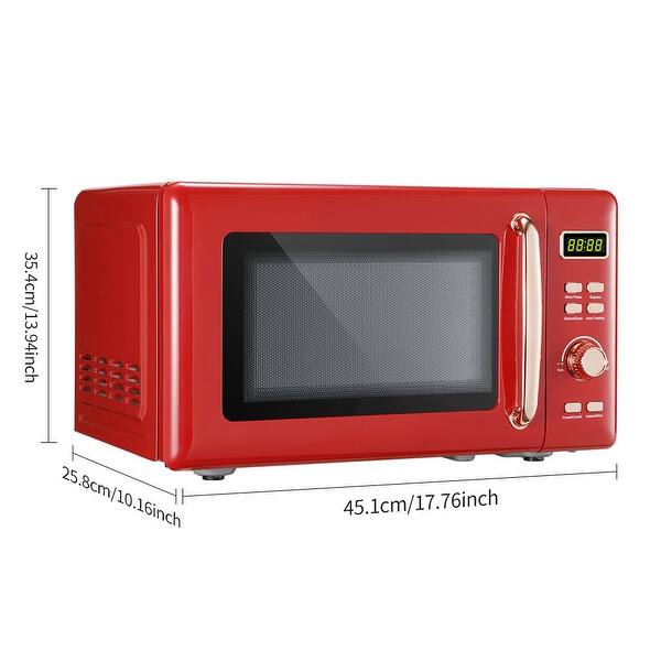 700W Five Power Levels Microwave with Display and Golden Handle - Bed ...
