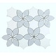 Water Jet - Marble Daisy Flower Pattern Mosaic Wall & Floor Tile - 1 ...