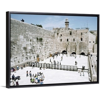 "Western Wall, Jerusalem, Israel" Black Float Frame Canvas Art - Bed ...