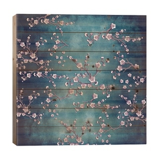 Sakura - Love Teal Print On Wood by Monika Strigel - Multi-Color - Bed ...