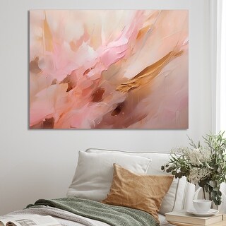 Designart "Tender Feelings In Vintage Pink Watercolor" Abstract Shapes ...