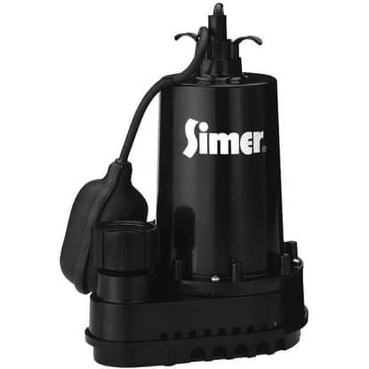 Simer 2165/2975PC Submersible Thermoplastic Sump Pump, 1/2 HP - Bed ...