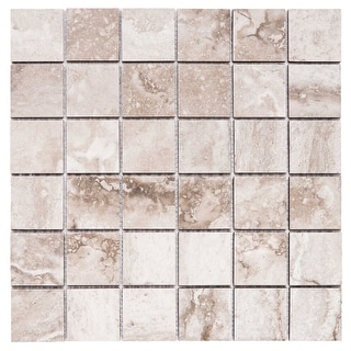 The Tile Life Beverly 2" x 2" Taupe Porcelain Tile Flooring and Wall ...
