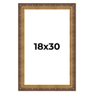 18x30 Frame Vintage Gold Solid Wood Picture Frame | 2.5 Inch Moulding ...