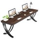 78.74" Extra Long Double Computer Desk with Unique Metal Legs for Home ...