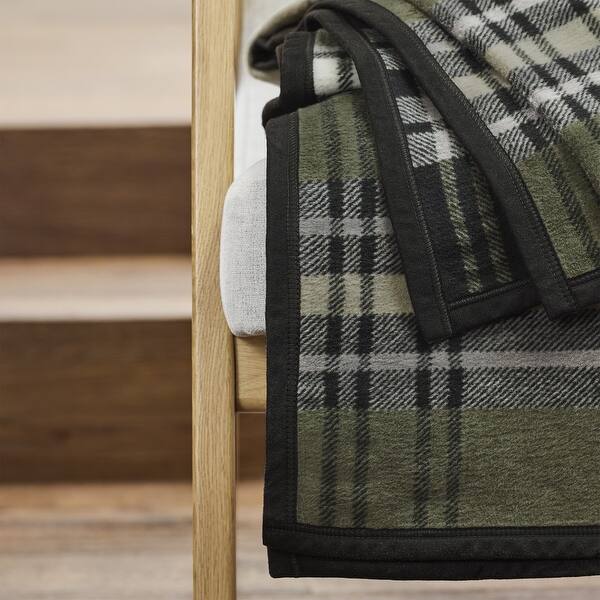 IBENA Cotton Blend Fall Inspired Plaid Throw Blanket 'Molde' - Bed Bath ...