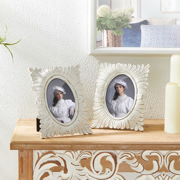 ornate white picture frames