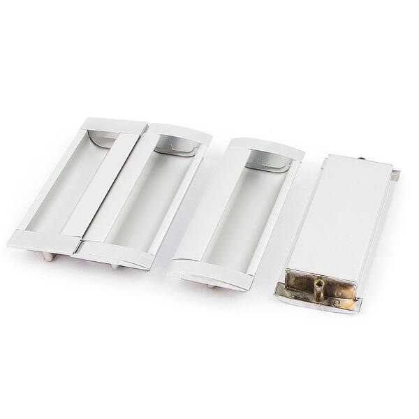 4pcs Metal Rectangle Shape Drawer Door Finger Insert Recessed Flush ...