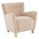 SAFAVIEH Couture Carey Faux Shearling Accent Chair. - 31 IN W x 27 IN D ...