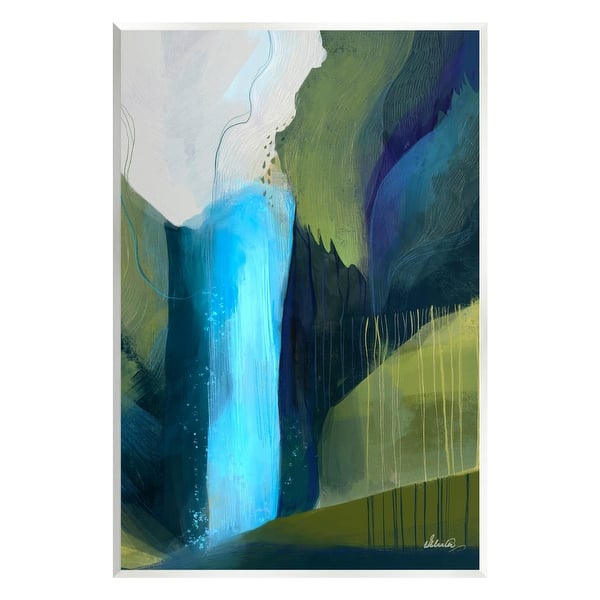 Stupell Abstract Waterfall Layered Landscape Wall Plaque Art by Ishita ...