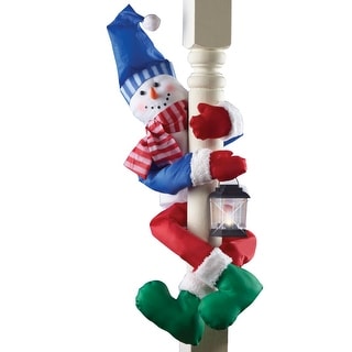 Holiday Snowman Railing or Tree Hugger - Red - 12.750 x 9.700 x 4.000 ...