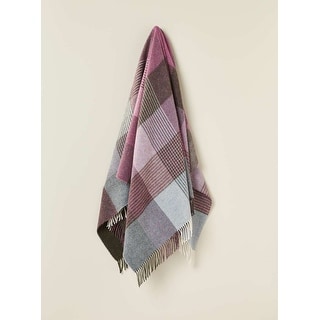 Lindley Heather, Shetland Pure New Wool Throw Blanket - Bed Bath ...
