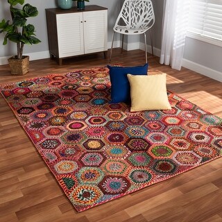 Adailo Modern and Contemporary Multi-Colored Handwoven Fabric Area Rug ...