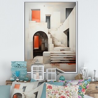 Designart "Minimalism Emphasizes Simplicity Stairs III" Towers Framed ...