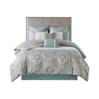 Gracie Mills Ronny 8-Piece Damask-Inspired Comforter Set - Bed Bath ...