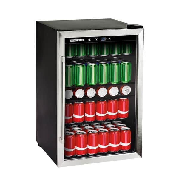 silver mini fridge