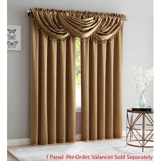 Bridget Crushed Satin Rod Pocket Panel and Waterfall Valance Window ...