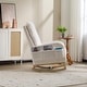 Modern Upholstered Rocking Chair, Nursery Glider with Solid Wood Legs ...