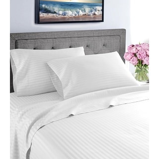 1800 Super Soft & Wrinkle Free Stripe Sheet Set with BONUS Pillowcase ...