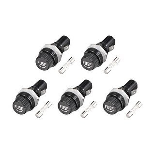 Panel Mounted Fuse Holder AC 125V/15A 250V/10A with Ceramics Fuse 5Set ...