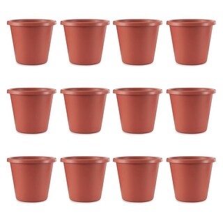 The HC Companies 20 In Plastic Classic Flower Pot Planter, Terra Cotta ...