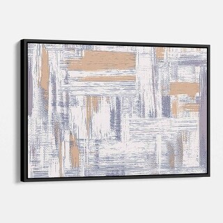 Beige Cross-hatch Wall Art Canvas 2246 - Bed Bath & Beyond - 39913526