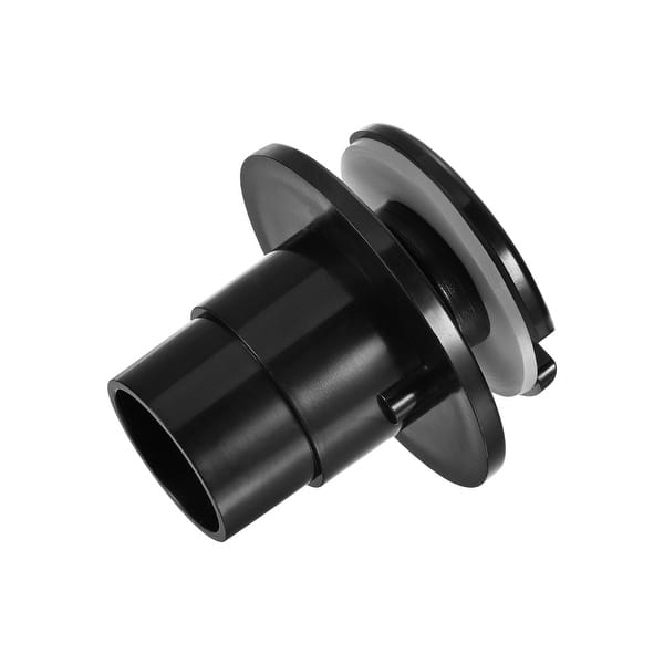 PVC Water Tank Pipe Fitting 25mm Straight Connector with Gasket - Black ...