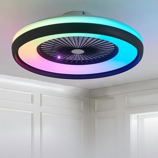 24" RGB LED Ceiling Fan Light Stepless Dimmable - 24 Inches - Bed Bath ...