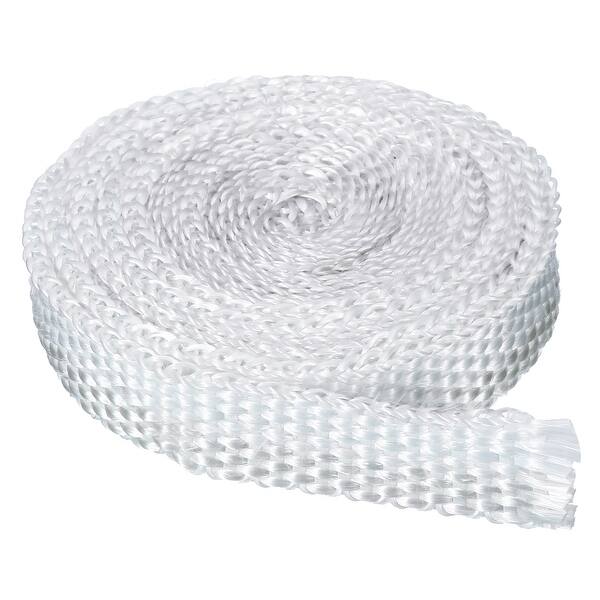 16.4ft x 0.98 inch Fiberglass Rope Braided Rope Gasket Seal White - Bed ...