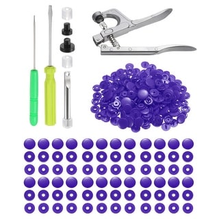 Plastic Snaps Fasteners with Snap Pliers Resin No-Sew Button Snap ...