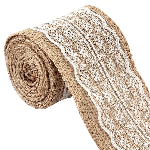 white burlap roll