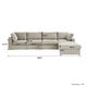 160.6" Modern Linen Sectional Sofa，4-seater Modular Couch with Storage ...