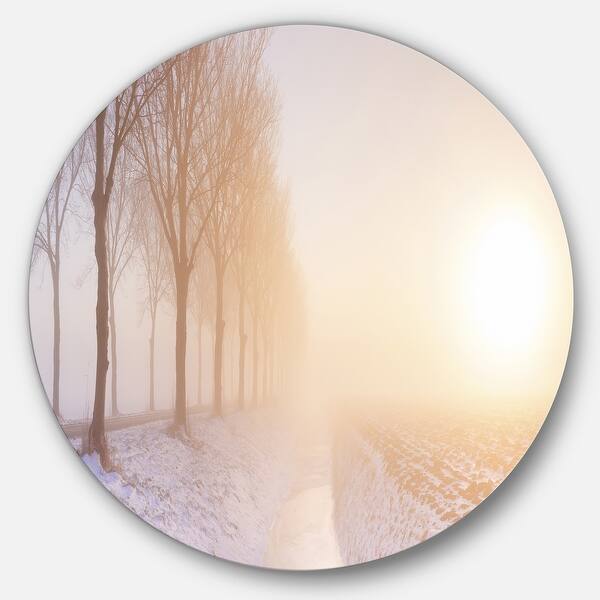 Designart 'Typical Polder Land in the Nether' Landscape Large Disc ...
