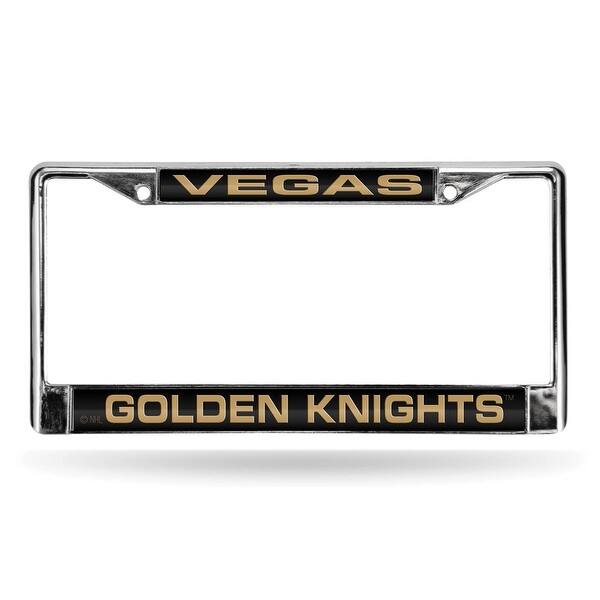 NHL Vegas Golden Knights Laser Chrome Acrylic License Plate Wall Frame ...