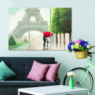 Designart "Paris Romance Couples III" French Country Canvas Wall Art ...