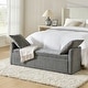 Franco Modern Upholstered Storage Bench with Two Throw Pillows - Bed ...