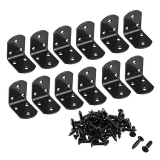 Corner Brace Angle Bracket Fastener L Shape 50x50x37mm Round End 12pcs ...