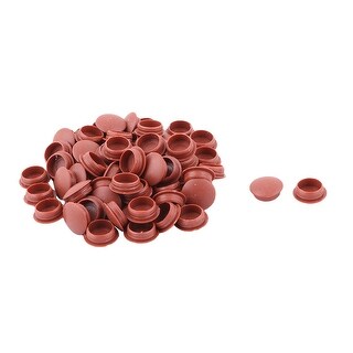 Furniture Plastic Round Shaped Thread Design Screw Cap Cover Lid Brown ...