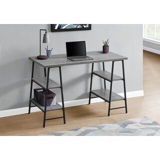 Industrial-Style Computer Desk with 4 Open Shelves - Bed Bath & Beyond ...