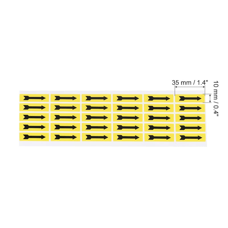 10Set/300Pieces 1.4x0.4" Arrow Stickers Inspection Indicator Tape ...