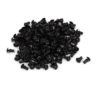 100Pcs Nylon Push Clips Rivet Fastener Black for 1.3-2.0mm Thickness ...