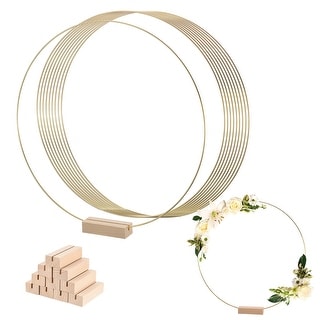 Metal Floral Hoop Wreath Rings Centerpiece Table Decorations 10 Set ...