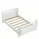 Wood Low Profile Twin Bed with Rails for Girls and Boys - Bed Bath ...