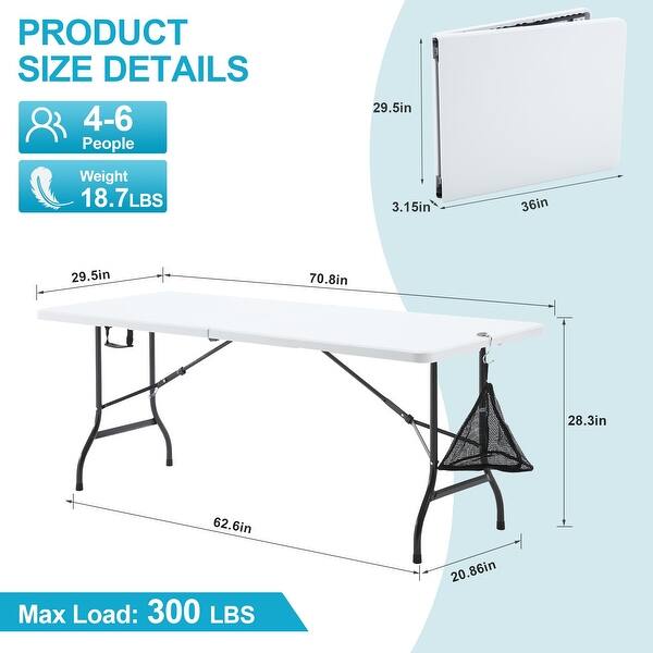 large folding table size