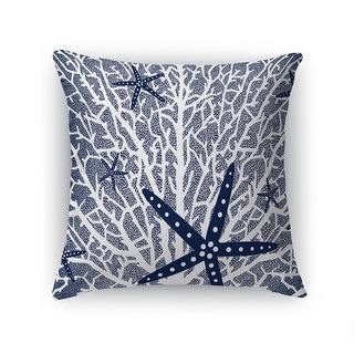 FAN CORAL NAVY PILLOW Accent Pillow by Kavka Designs - Bed Bath ...