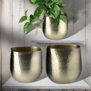 Metal Rounded Square Planter 5.5"-8" Set Of 3 - Bed Bath & Beyond ...