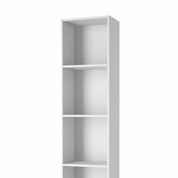 5 Shelf Bookcase Adjustable Shelves Tall Narrow White - 52 x 63 - Bed ...
