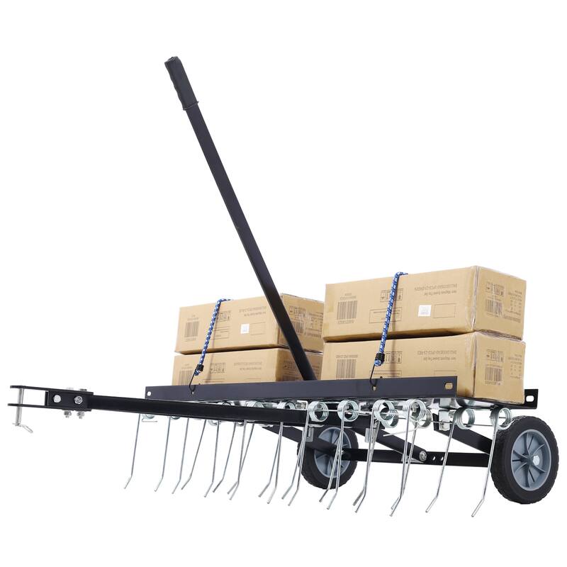 Landscape Rake Lawn Tractor Rake Tine Tow Dethatcher Pull Behind Mower Bed Bath And Beyond
