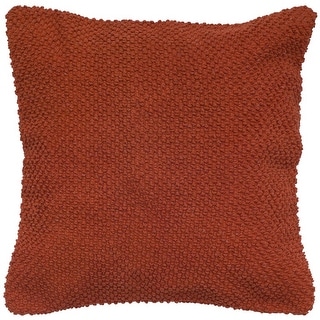 Rust Orange Nubby Textured Modern Throw Pillow - Bed Bath & Beyond ...