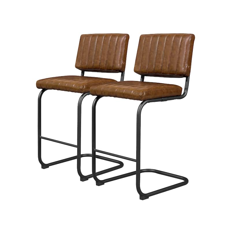 Art Leon Rustic Upholstered Counter Height Bar Stools (Set of 2 ...